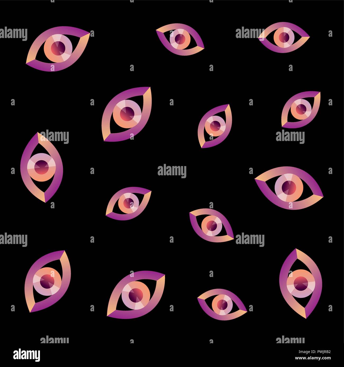 human eye optic vision pattern vector illustration Stock Vector Image ...