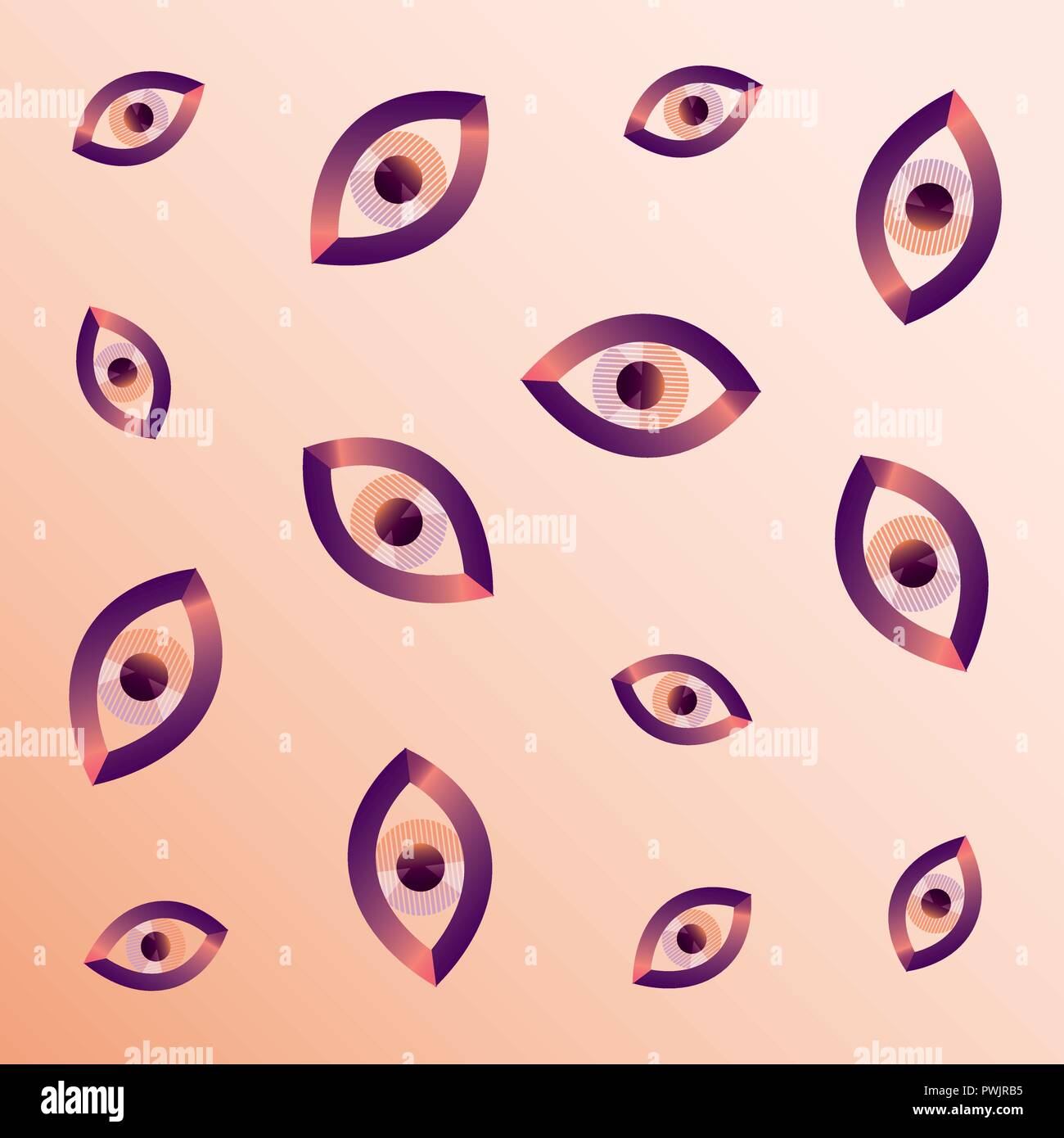 human eye optic vision pattern vector illustration Stock Vector Image ...