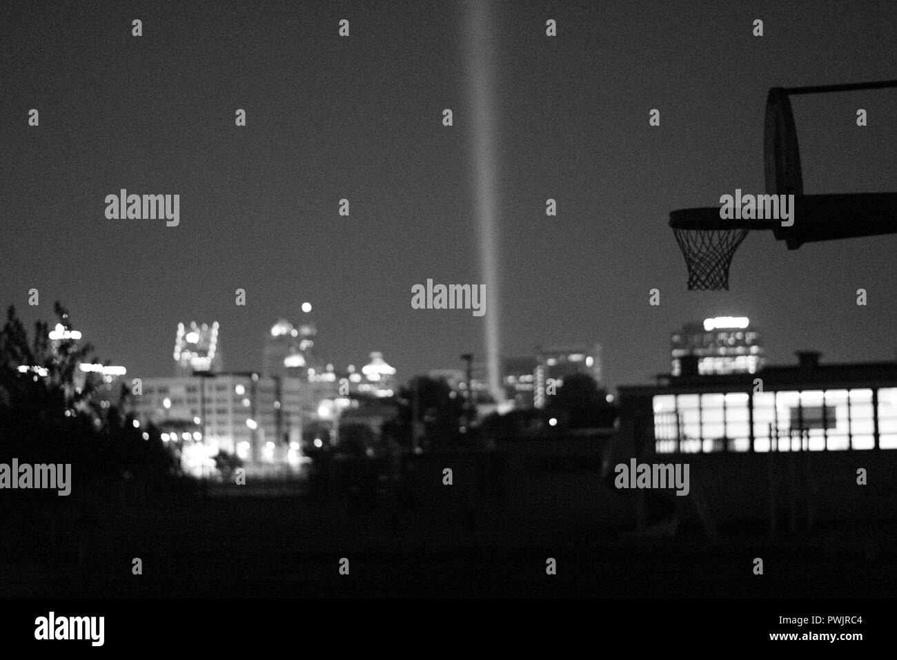 Detroit at Night Stock Photo - Alamy