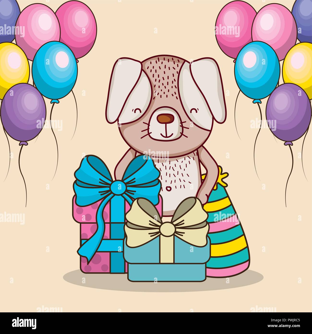 happy birthday card cartoons Stock Vector Image & Art - Alamy