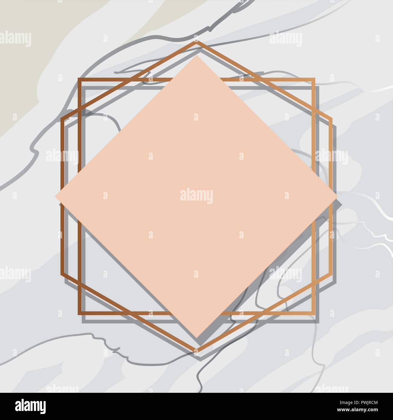 geometric design luxury label marble template vector illustration Stock ...