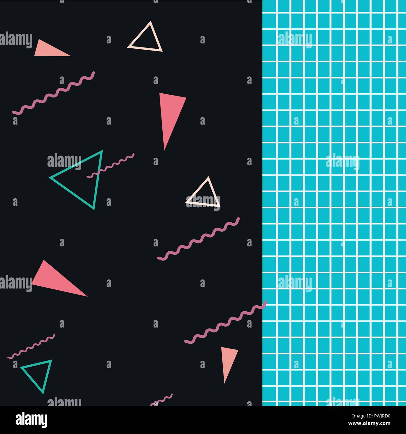 grid triangles dark memphis background vector illustration Stock Vector ...