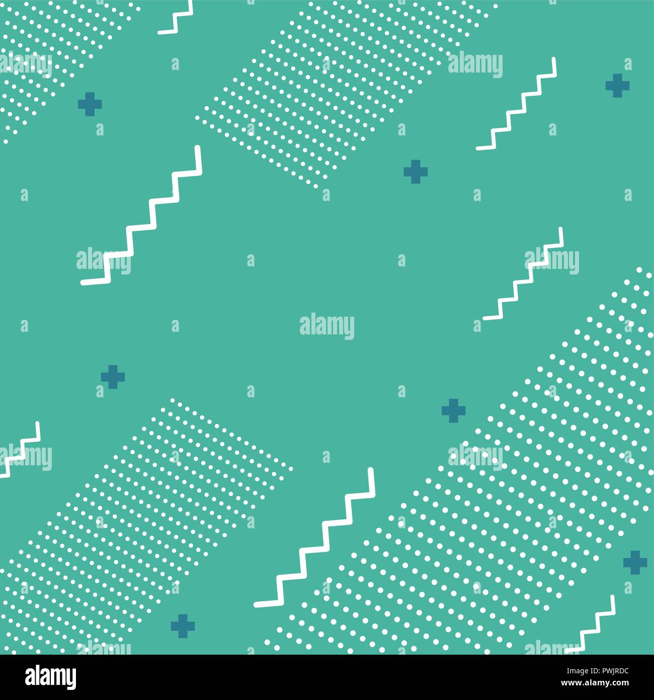 wavy stripes dots memphis background vector illustration Stock Vector ...