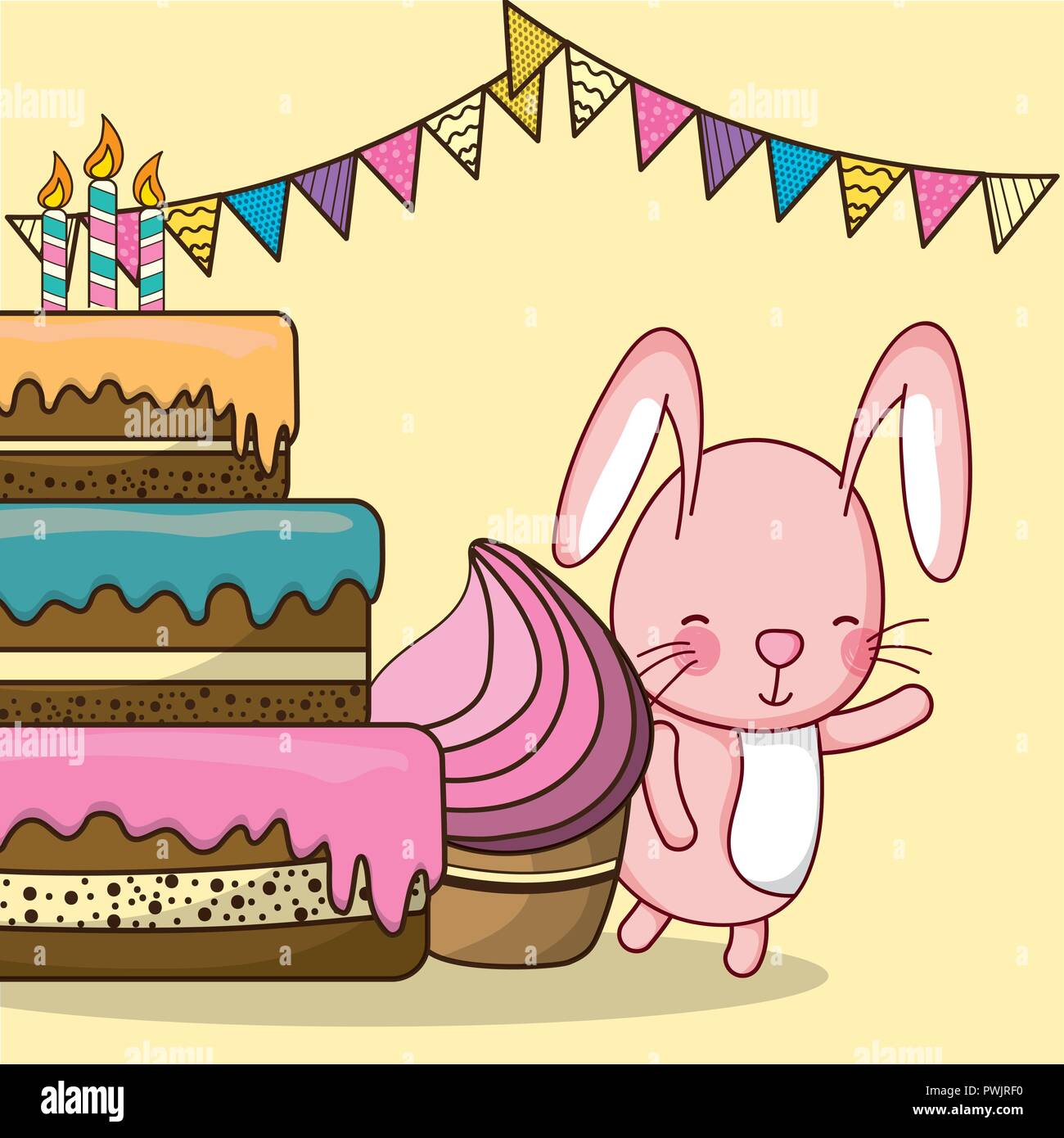 happy birthday card cartoons Stock Vector Image & Art - Alamy