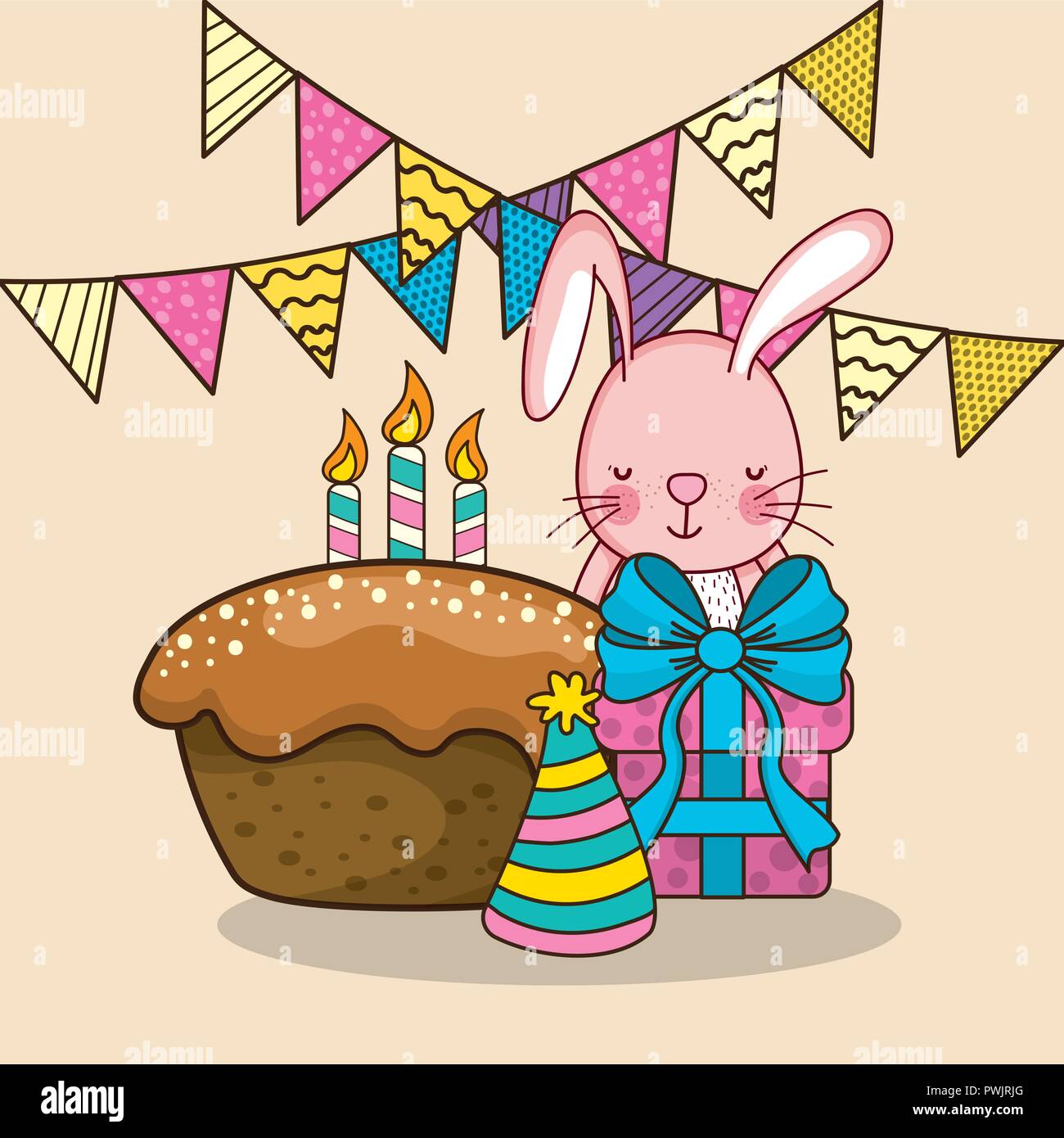 happy birthday card cartoons Stock Vector Image & Art - Alamy