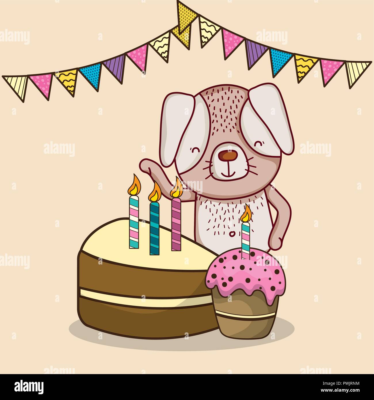 happy birthday card cartoons Stock Vector Image & Art - Alamy