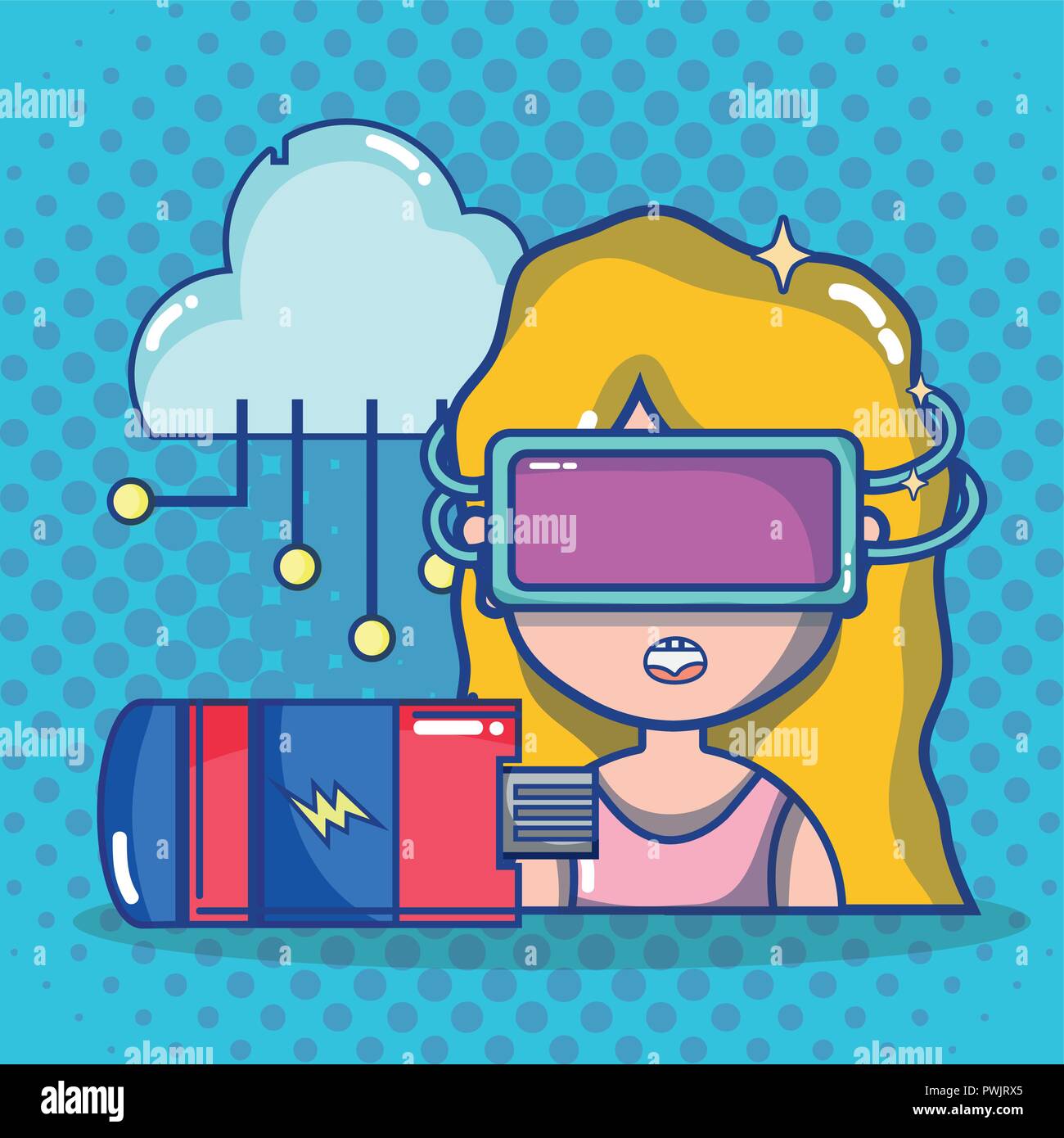 virtual reality headset cartoon Stock Vector Image & Art - Alamy