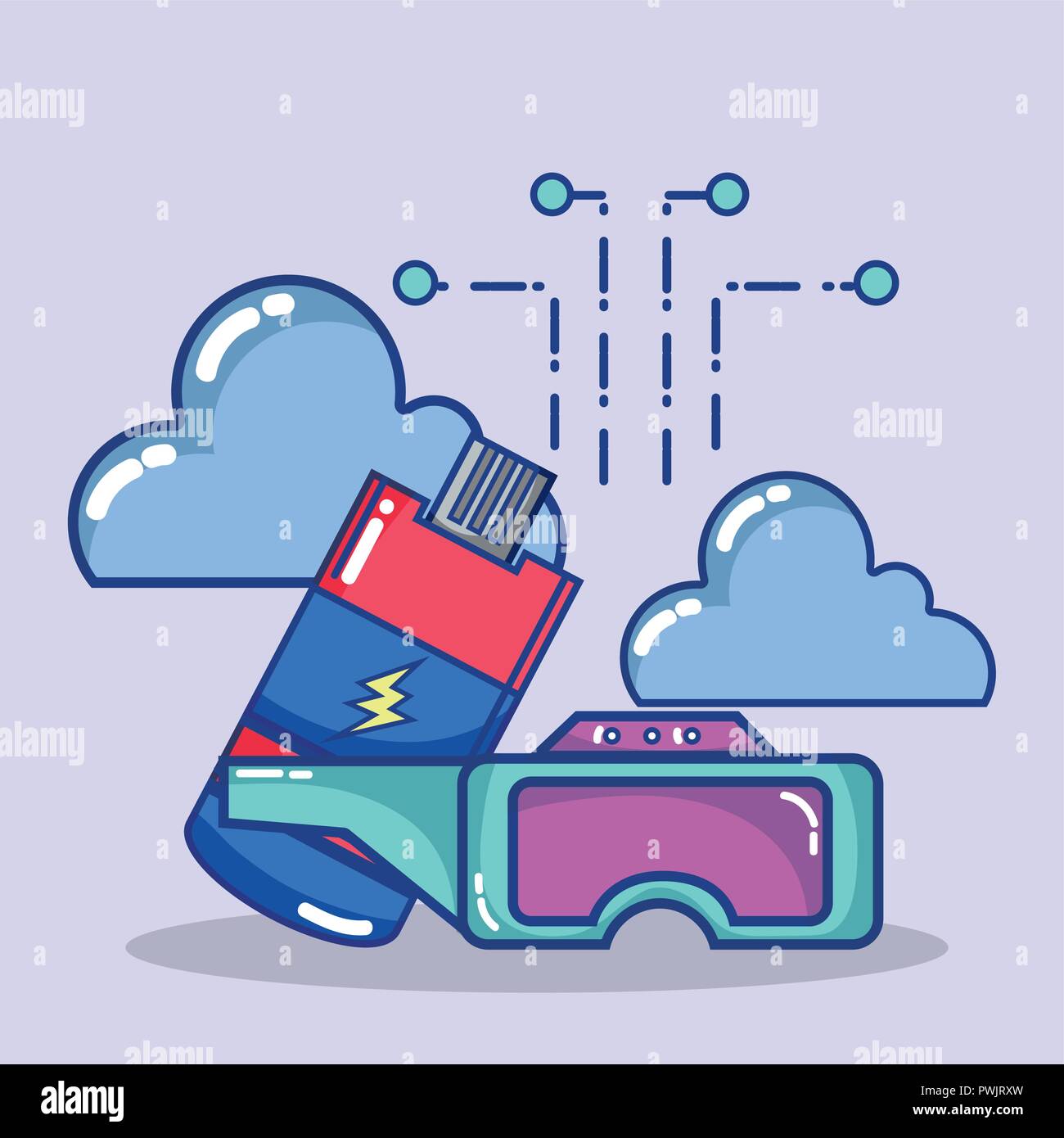 virtual reality headset cartoon Stock Vector Image & Art - Alamy