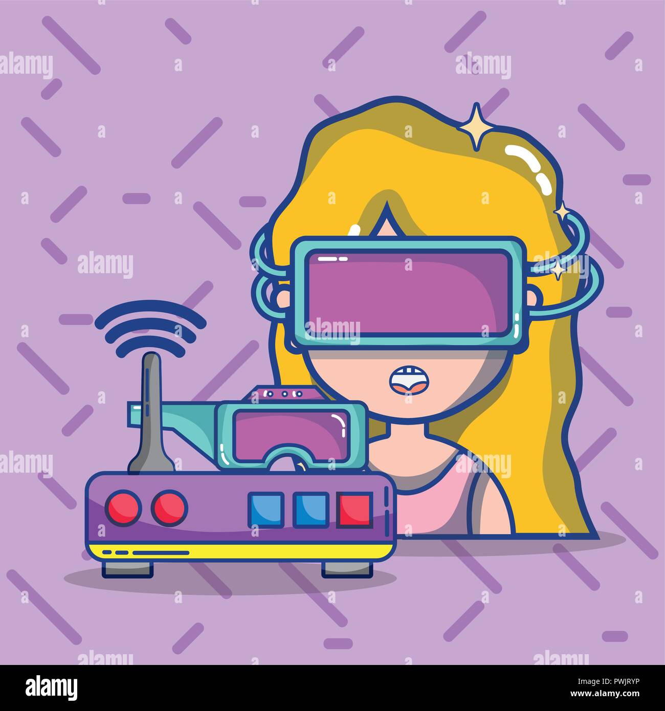 virtual reality headset cartoon Stock Vector Image & Art - Alamy