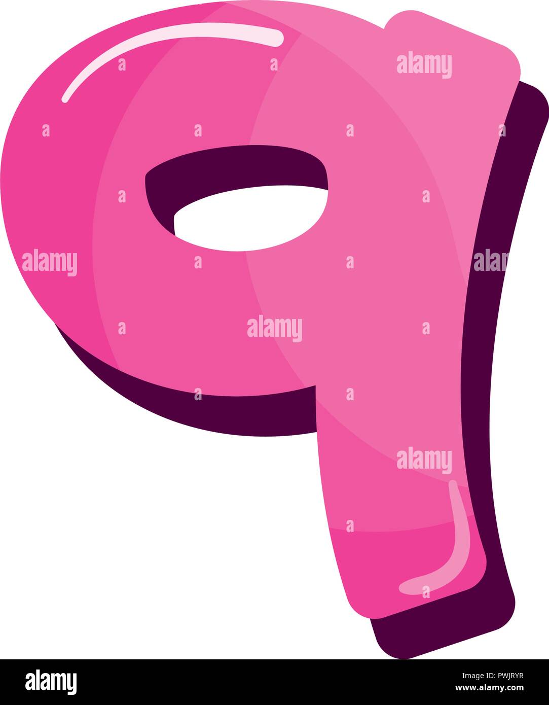 candy font pink number nine vector illustration Stock Vector Image ...
