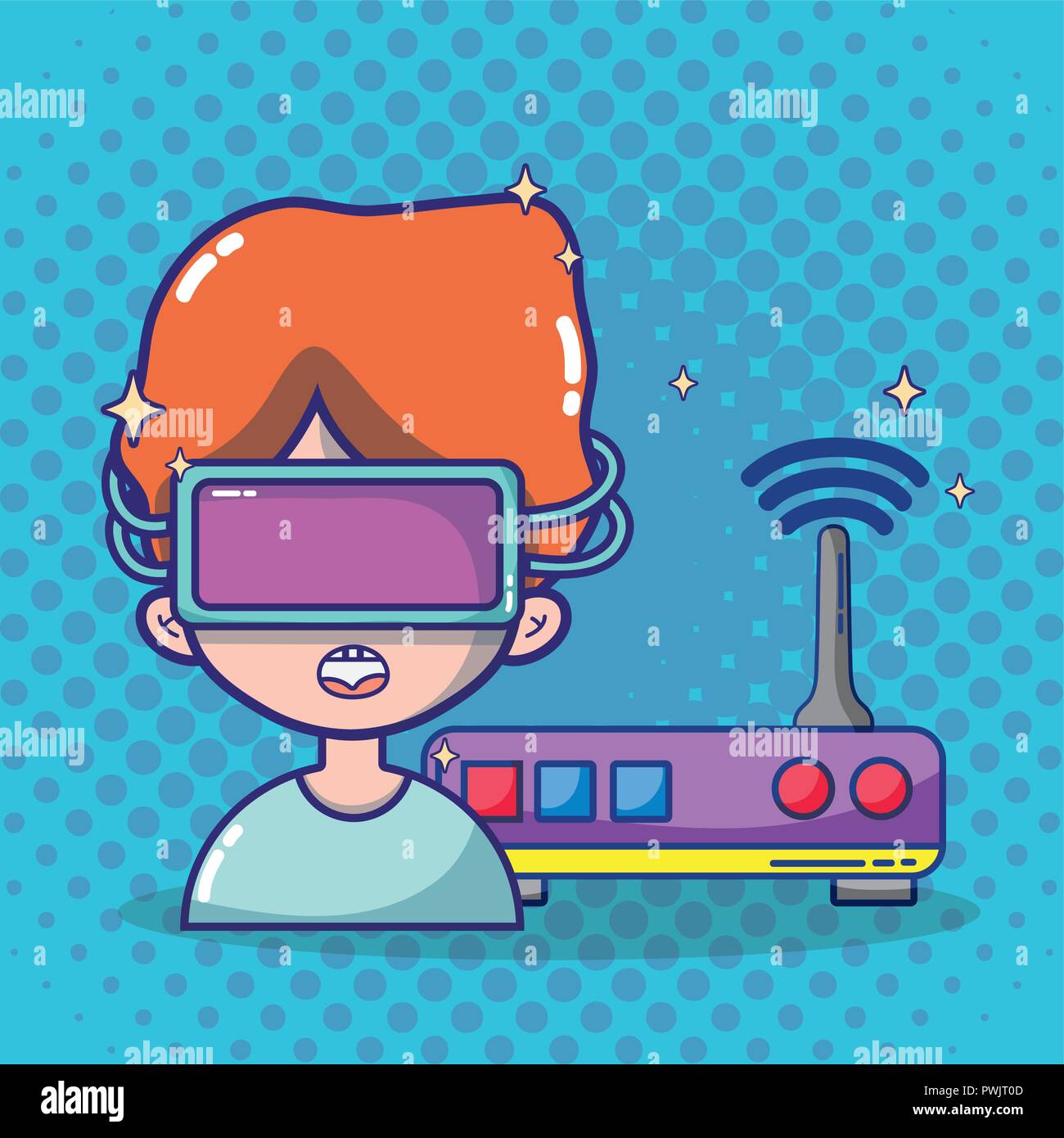 virtual reality headset cartoon Stock Vector Image & Art - Alamy