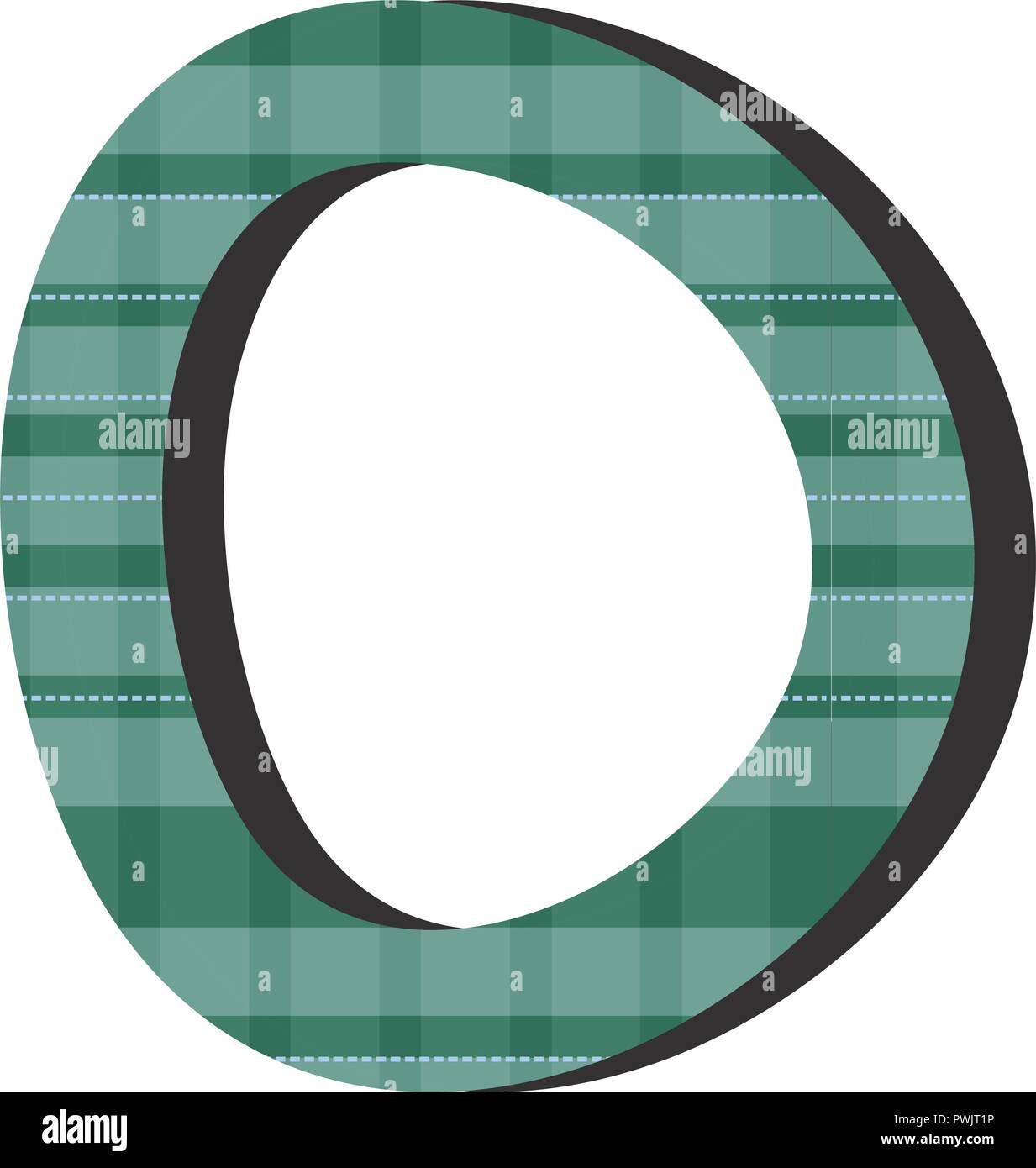 number zero font checkered vector illustration white background Stock ...