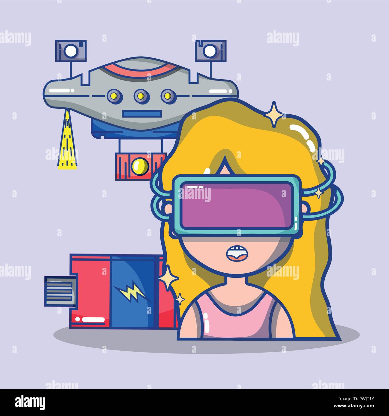 virtual reality headset cartoon Stock Vector Image & Art - Alamy