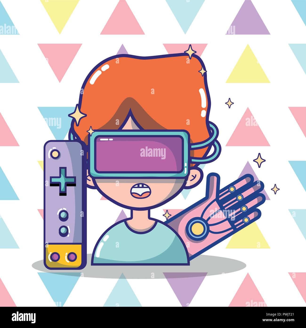 virtual reality headset cartoon Stock Vector Image & Art - Alamy