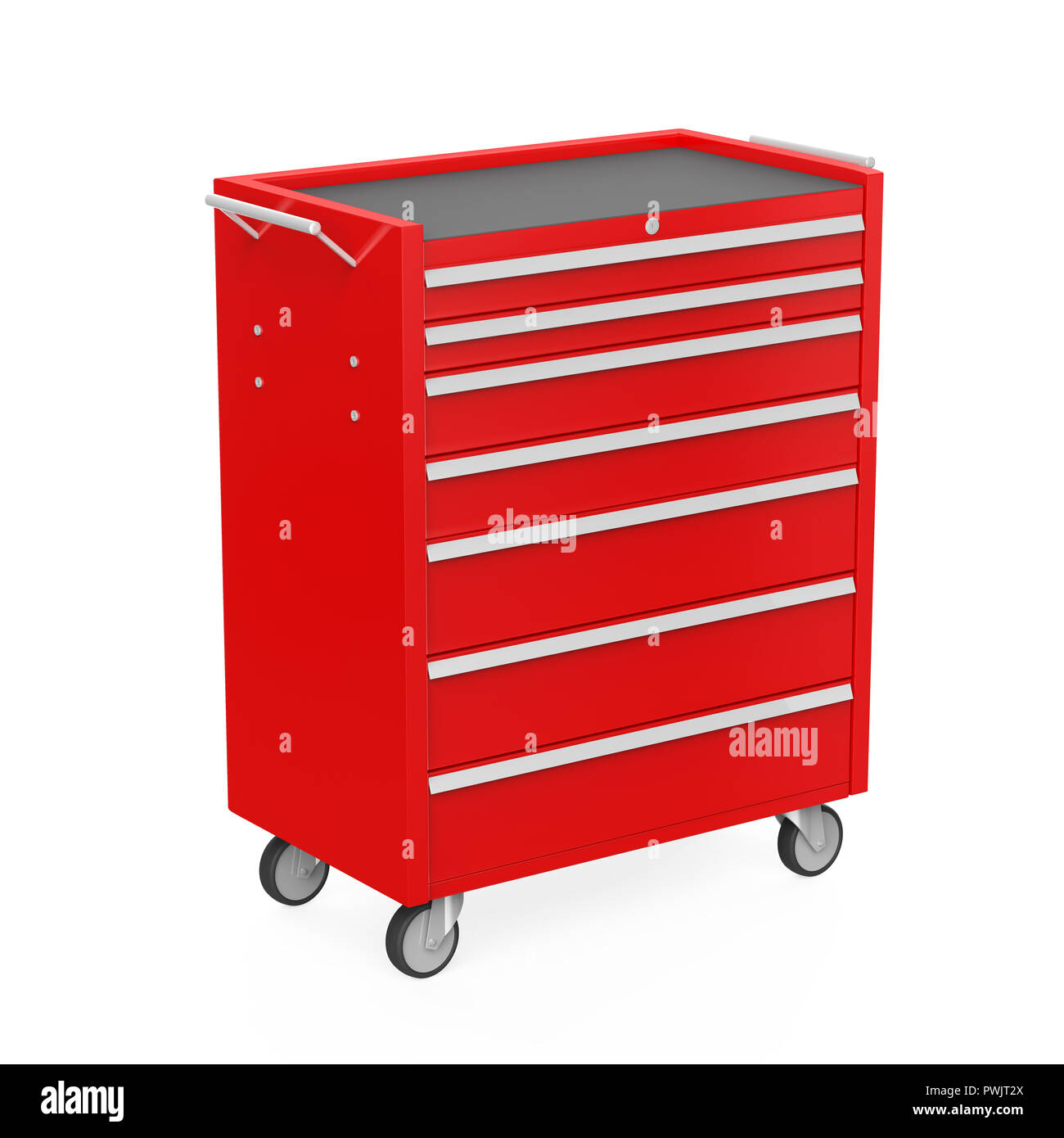 Red Tools Cabinet Isolated Stock Photo - Alamy