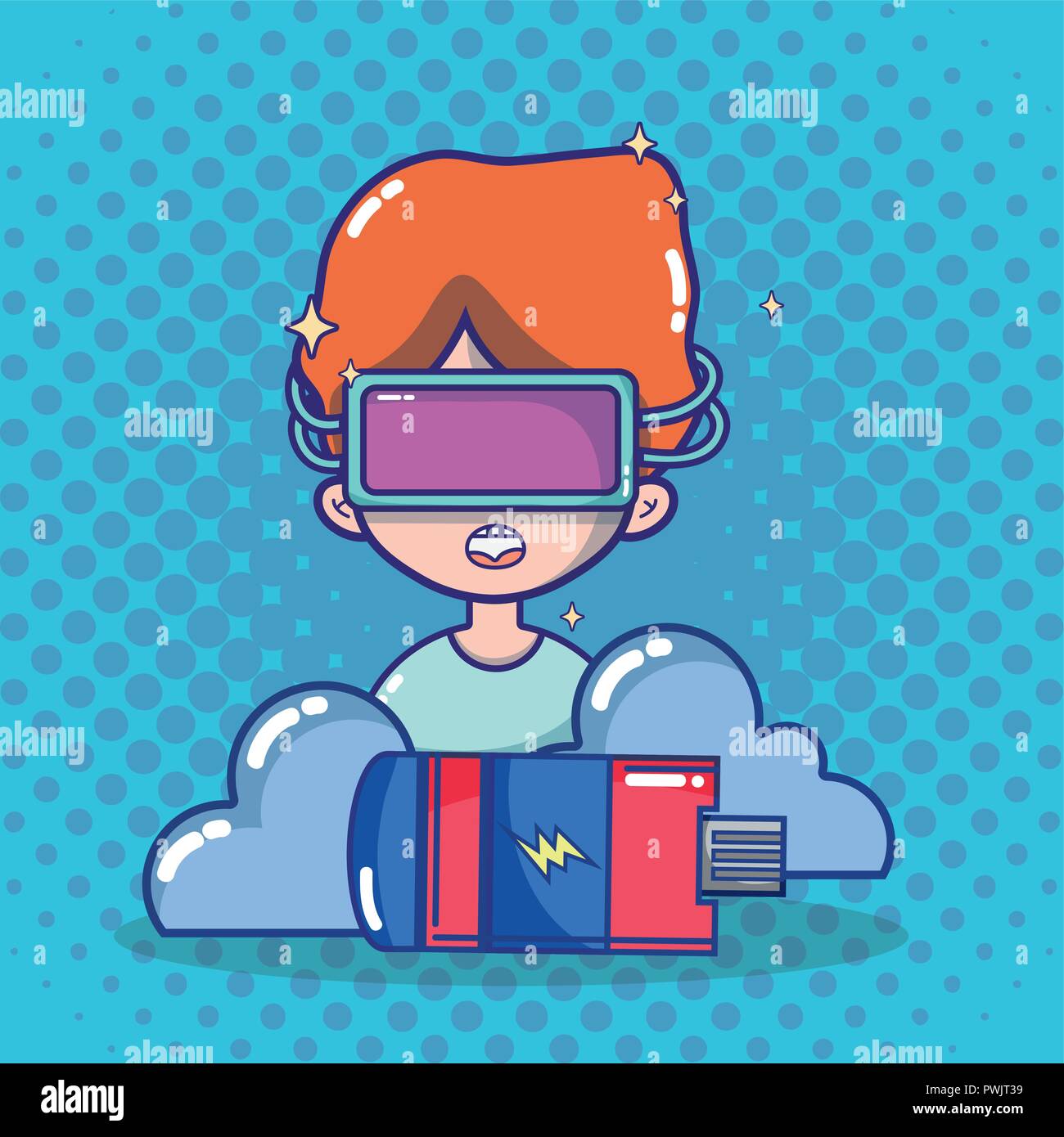 virtual reality headset cartoon Stock Vector Image & Art - Alamy