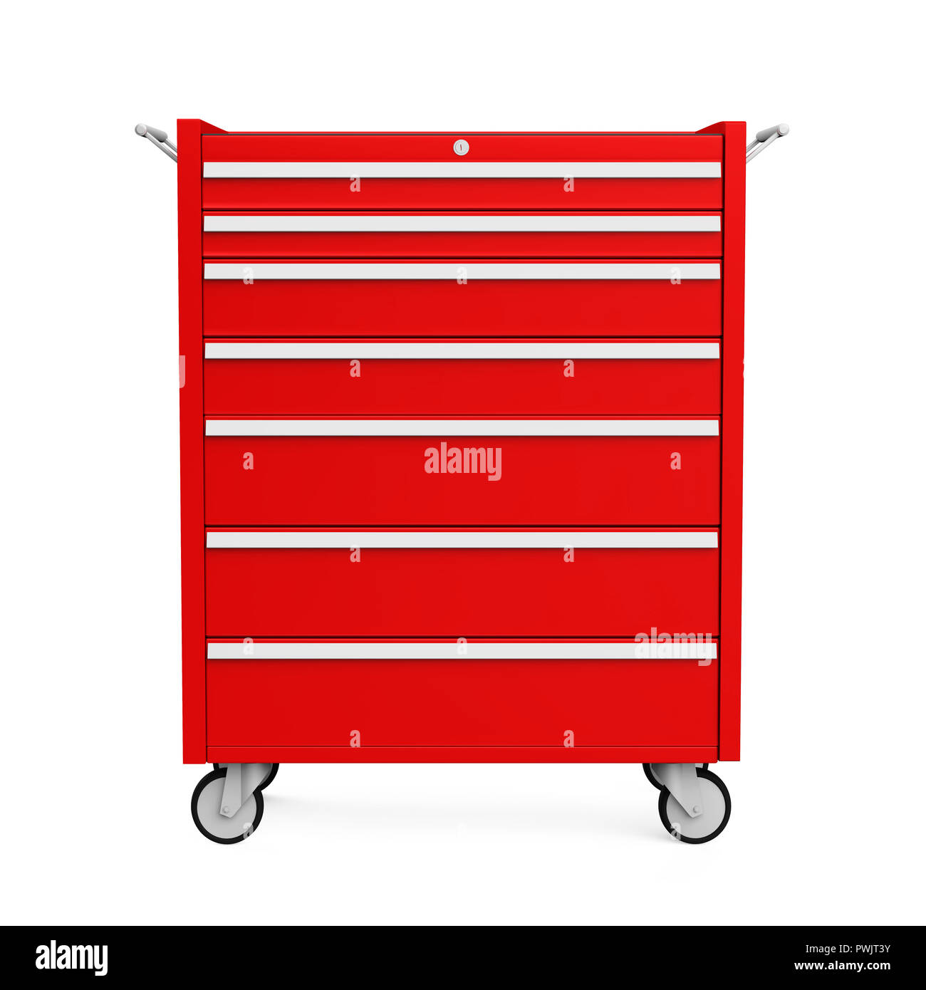 Red Tools Cabinet Isolated Stock Photo - Alamy