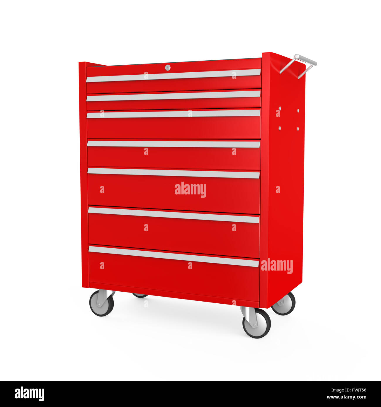 Red Tools Cabinet Isolated Stock Photo - Alamy