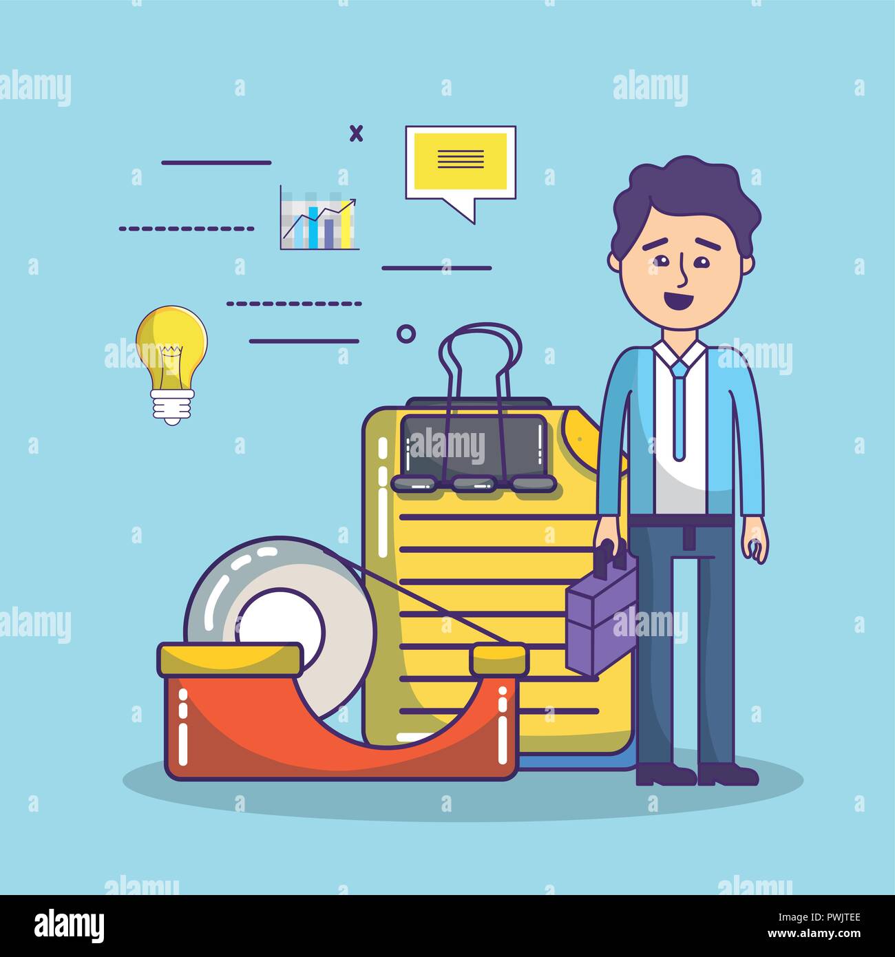 business office employee workspace cartoon Stock Vector Image & Art - Alamy