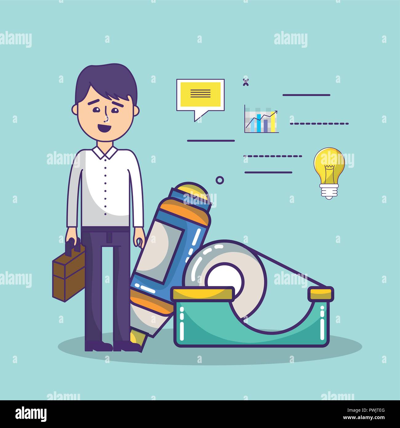 business office employee workspace cartoon Stock Vector Image & Art - Alamy
