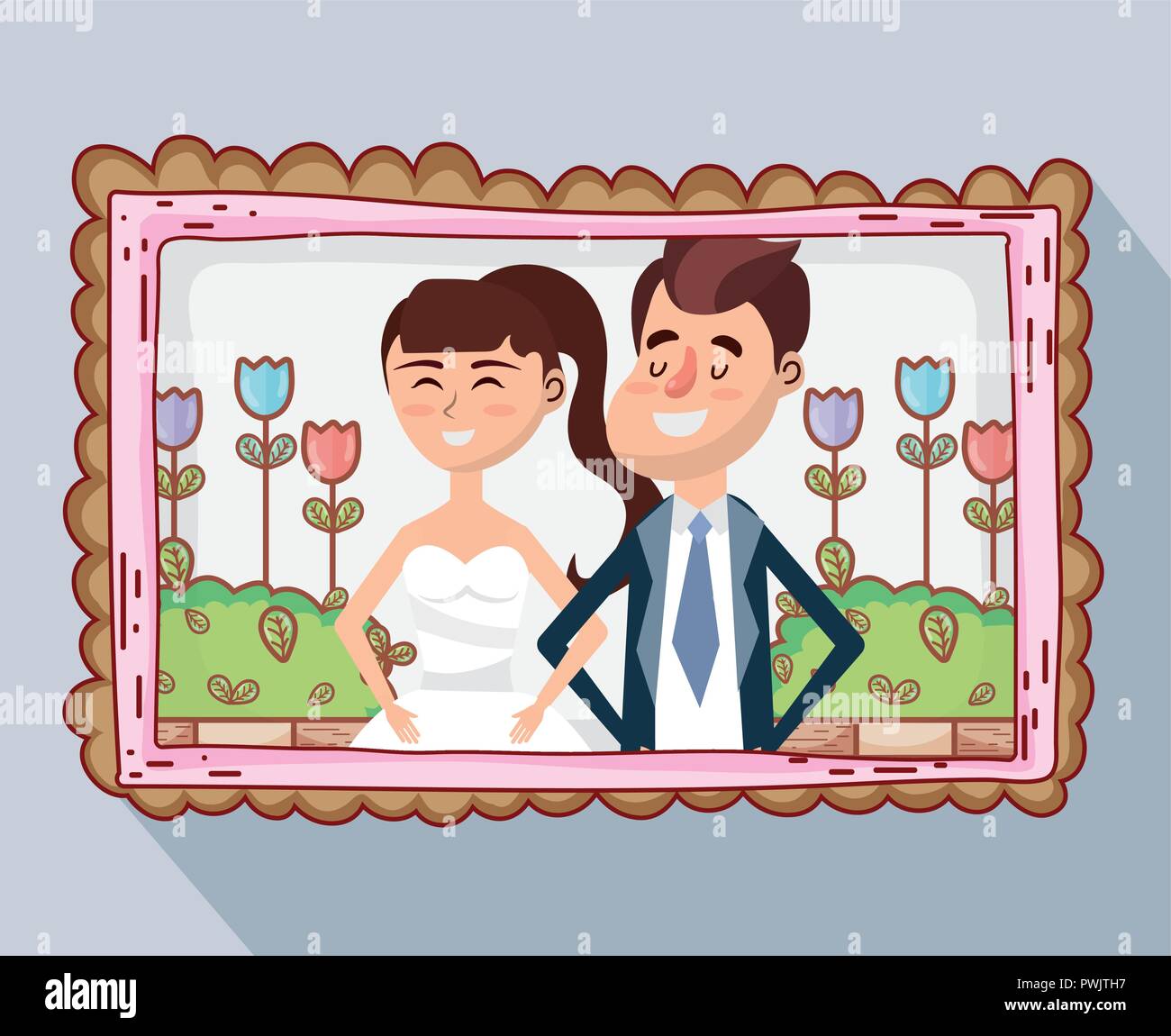 wedding card design cartoon Stock Vector Image & Art - Alamy