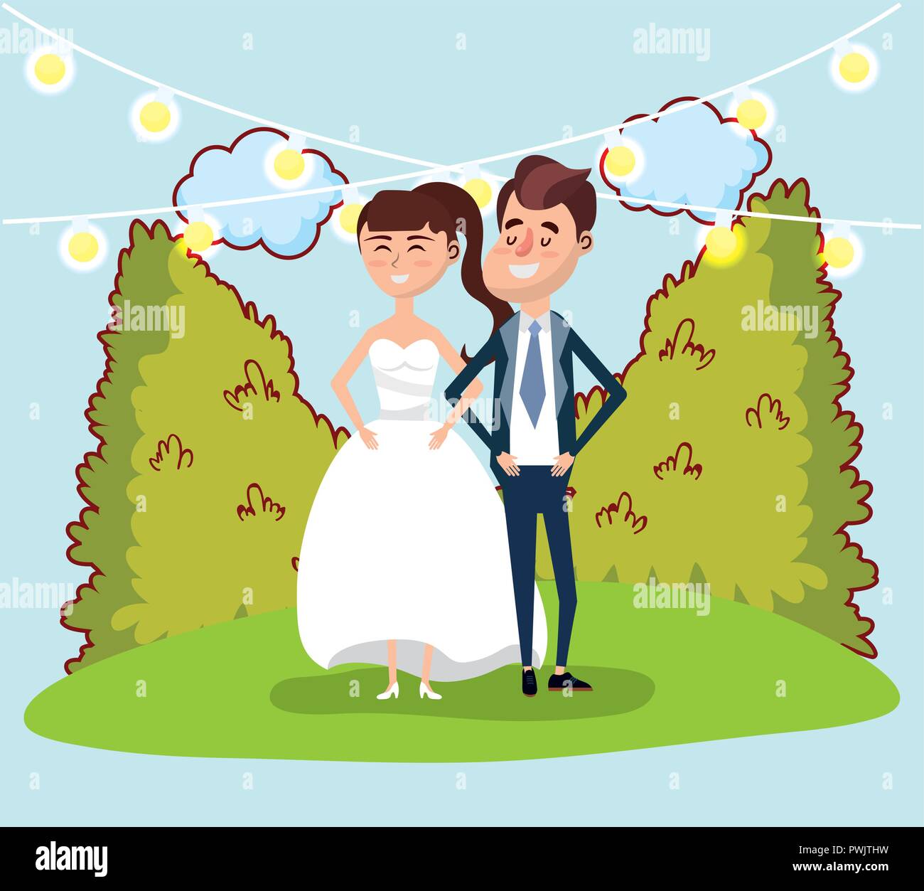 wedding card design cartoon Stock Vector Image & Art - Alamy