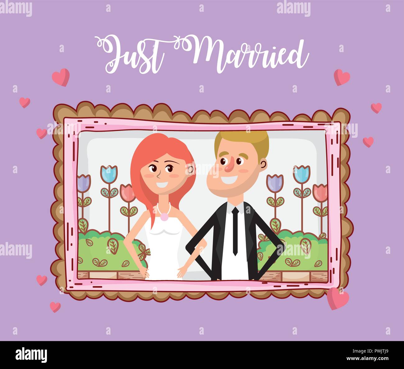 wedding card design cartoon Stock Vector Image & Art - Alamy