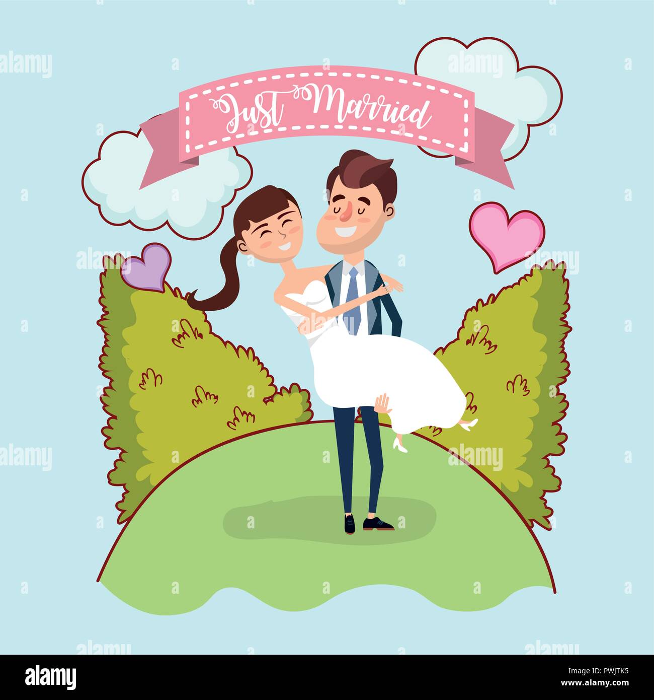 wedding card design cartoon Stock Vector Image & Art - Alamy
