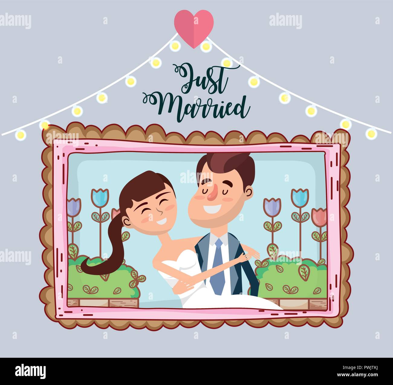 wedding card design cartoon Stock Vector Image & Art - Alamy
