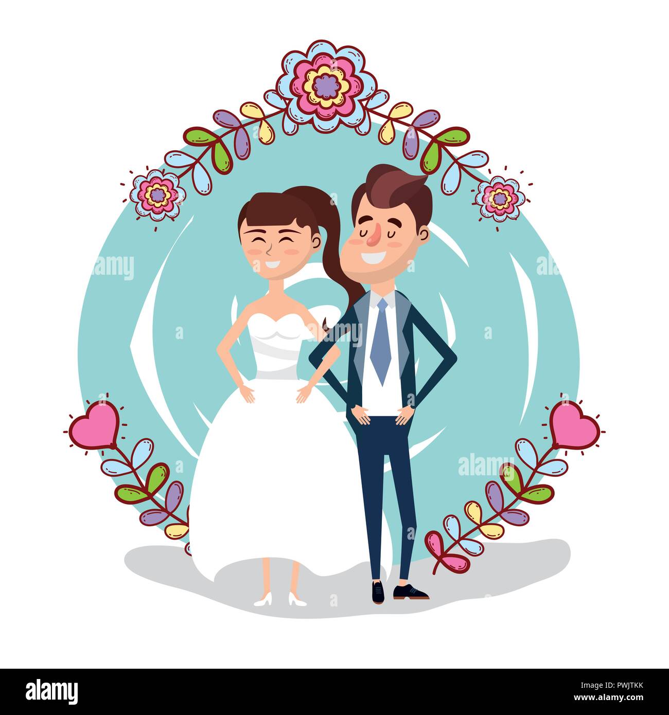 wedding card design cartoon Stock Vector Image & Art - Alamy