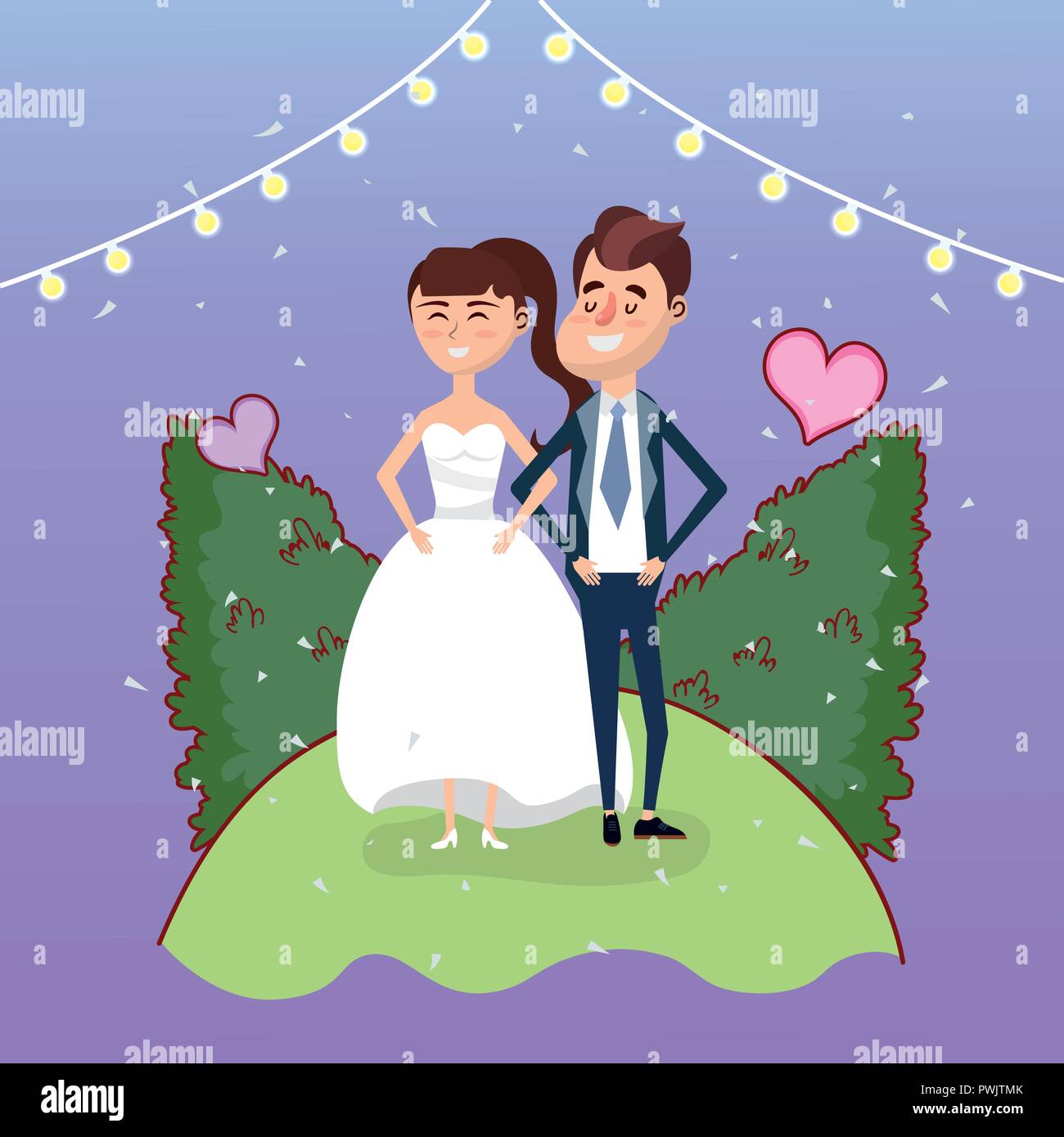 wedding card design cartoon Stock Vector Image & Art - Alamy