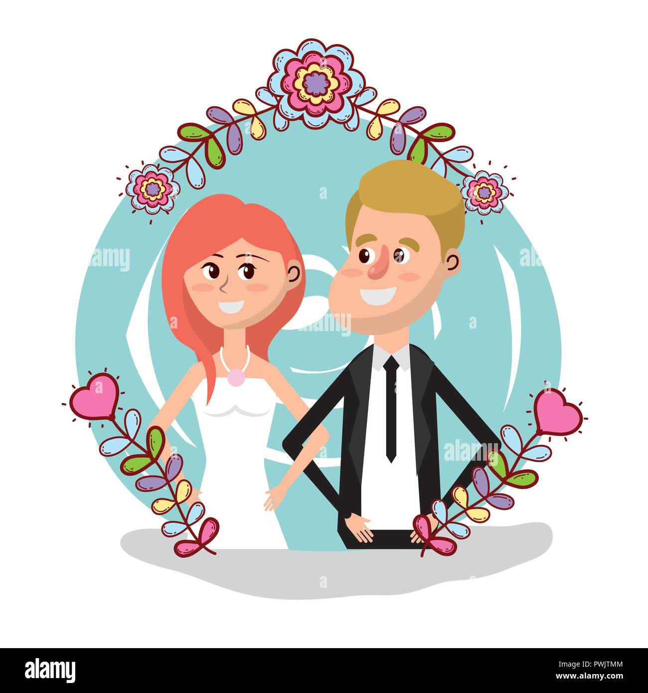 wedding card design cartoon Stock Vector Image & Art - Alamy