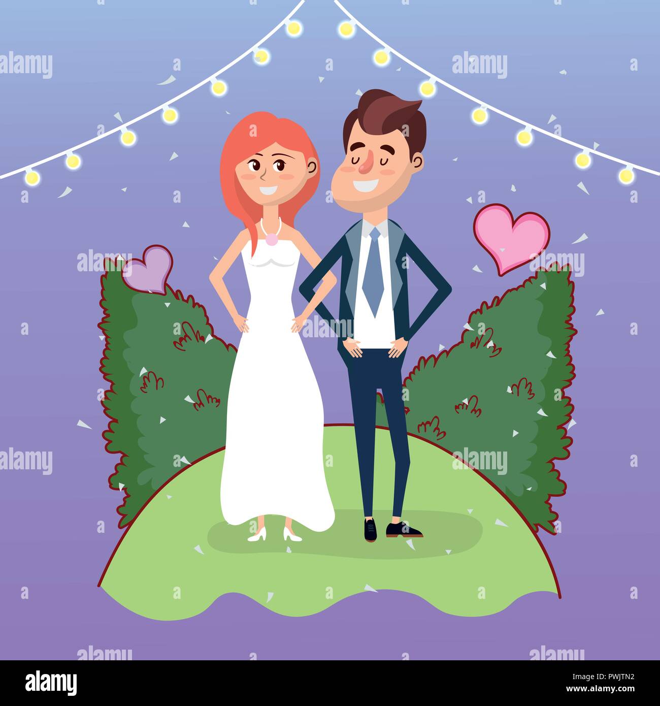 wedding card design cartoon Stock Vector Image & Art - Alamy