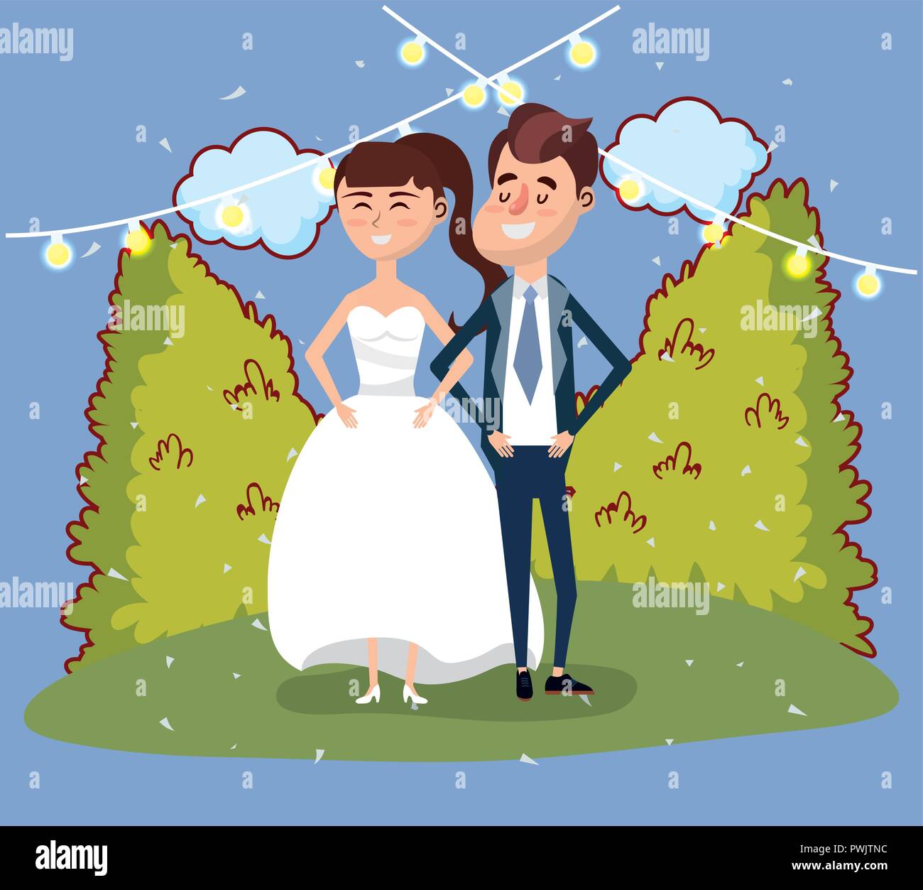 wedding card design cartoon Stock Vector Image & Art - Alamy