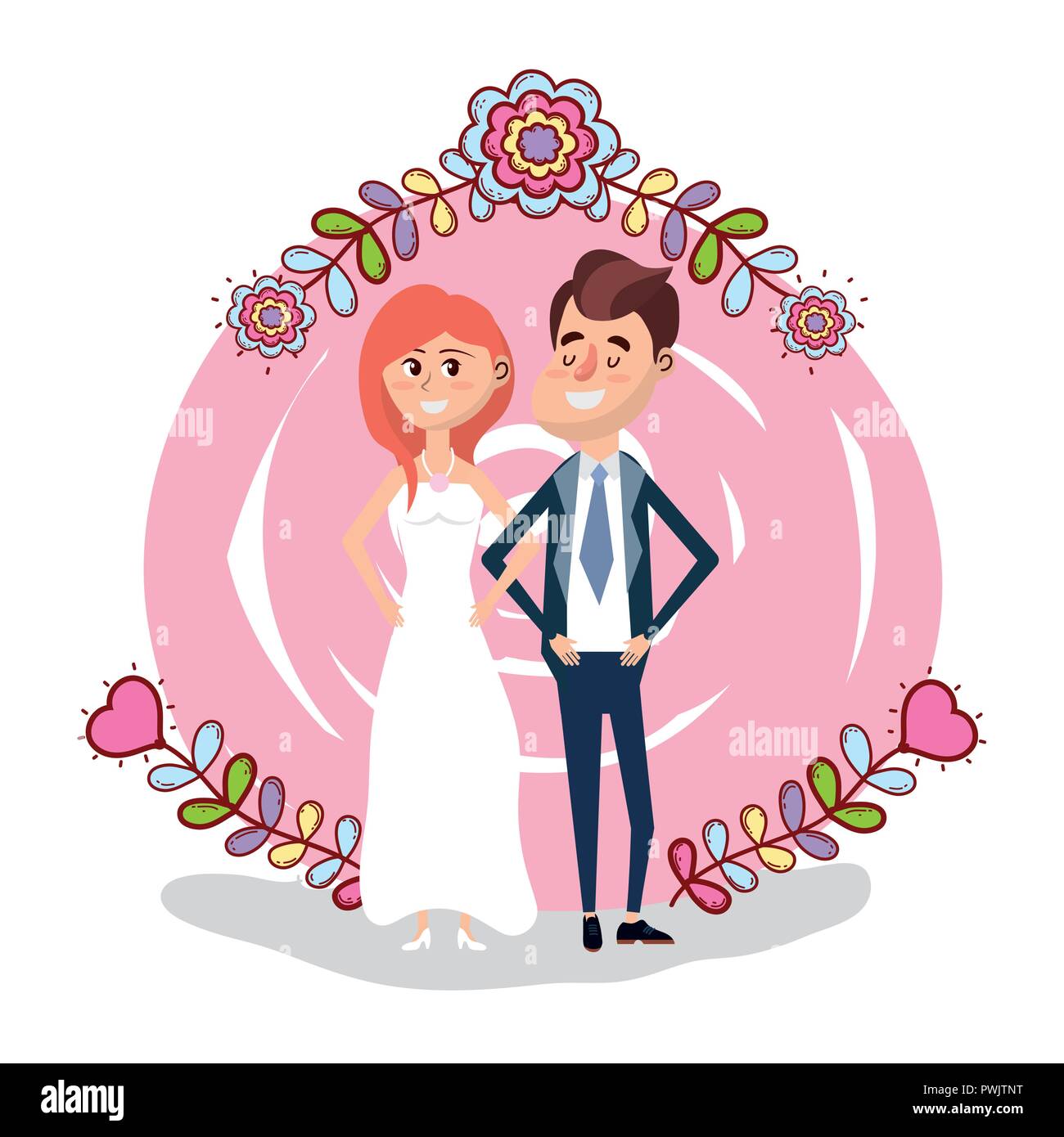 wedding card design cartoon Stock Vector Image & Art - Alamy