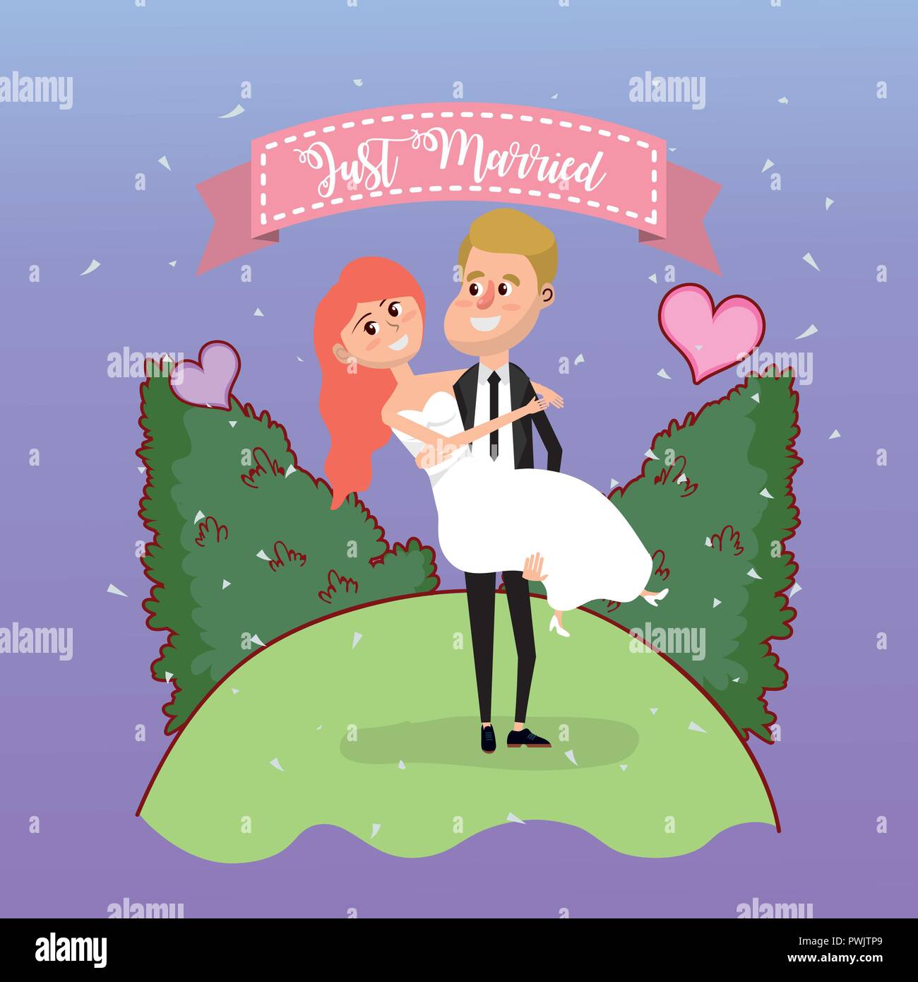 wedding card design cartoon Stock Vector Image & Art - Alamy