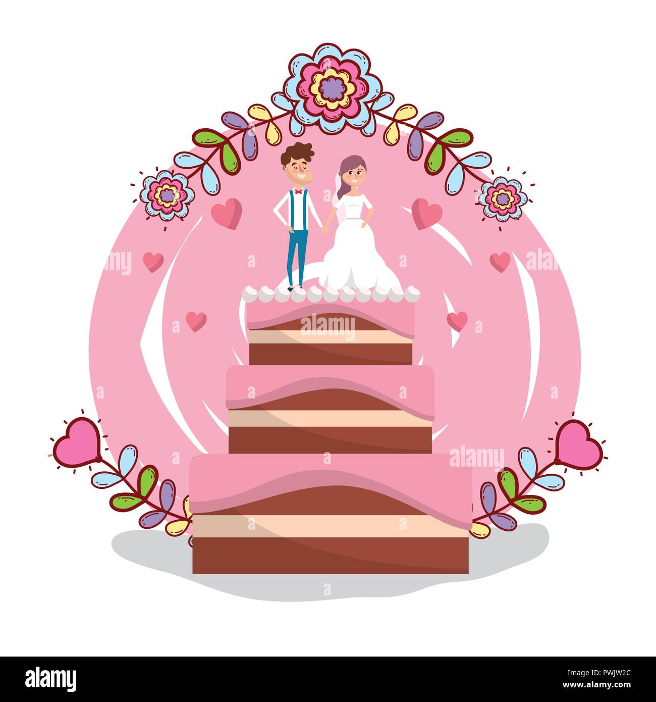 wedding card design cartoon Stock Vector Image & Art - Alamy