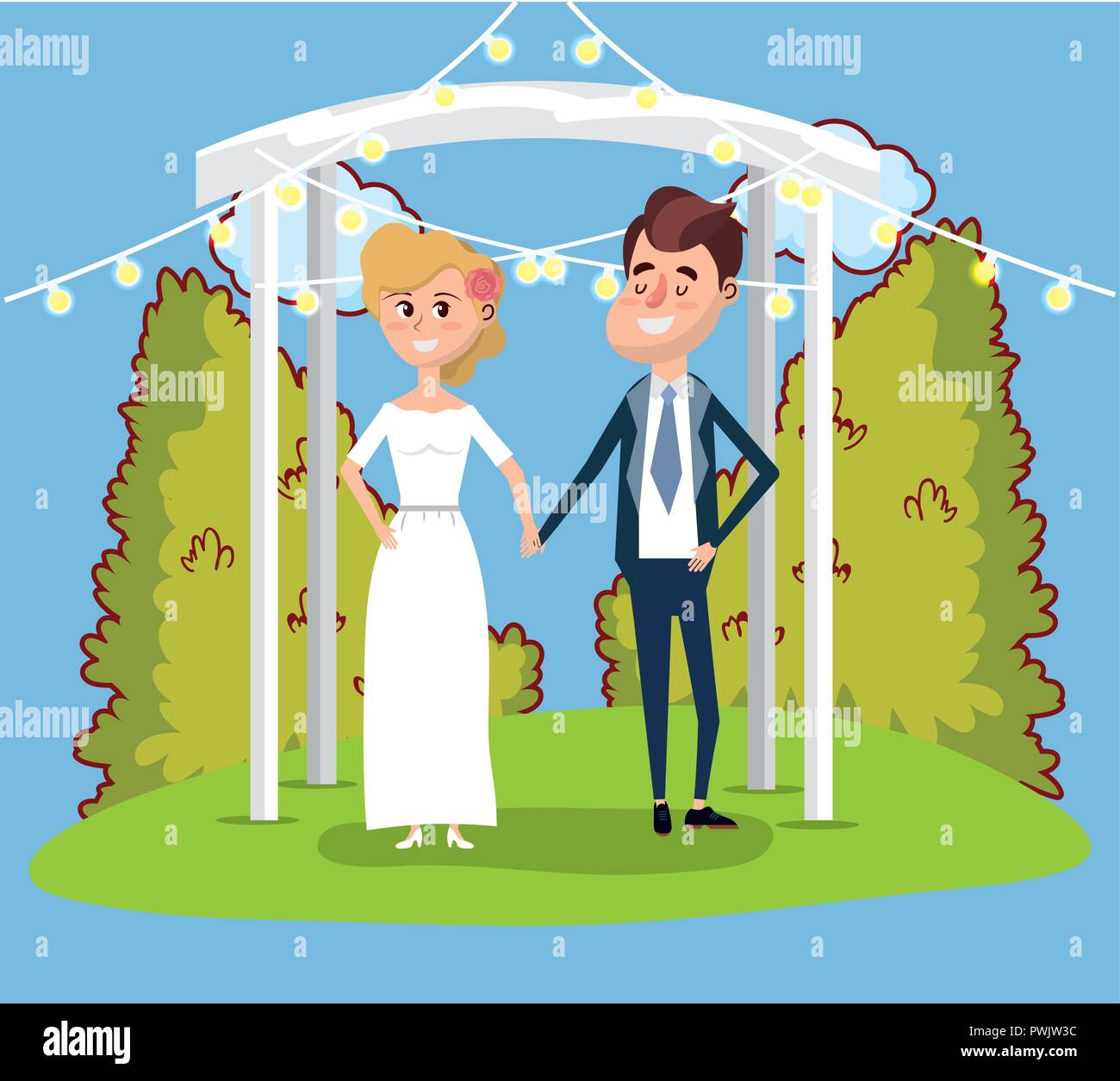 wedding card design cartoon Stock Vector Image & Art - Alamy