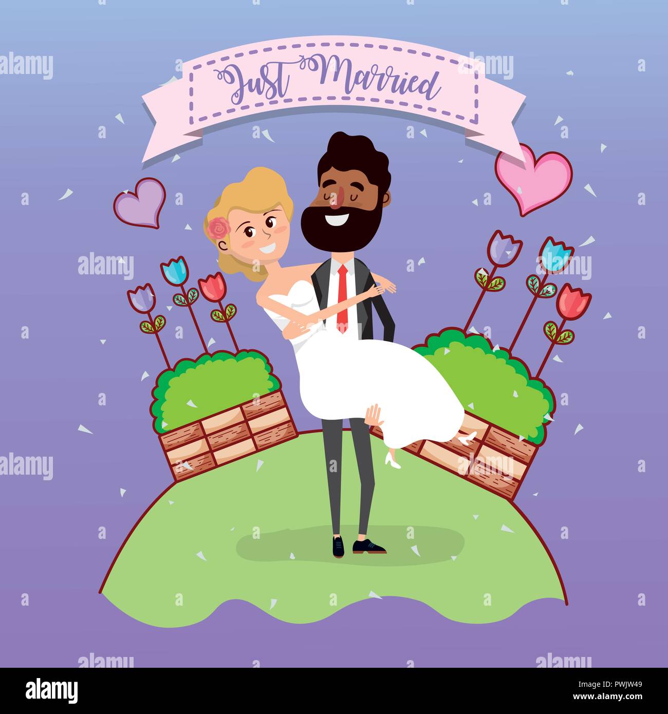 wedding card design cartoon Stock Vector Image & Art - Alamy