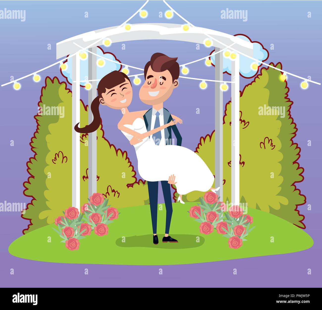 wedding card design cartoon Stock Vector Image & Art - Alamy