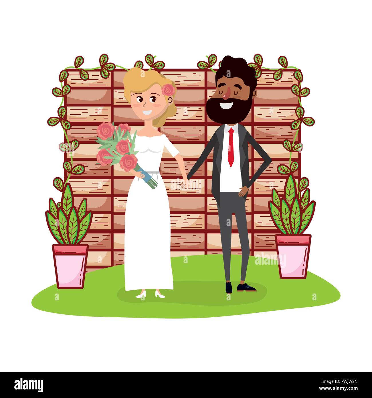 wedding card design cartoon Stock Vector Image & Art - Alamy