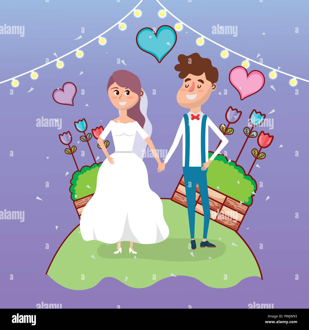 wedding card design cartoon Stock Vector Image & Art - Alamy