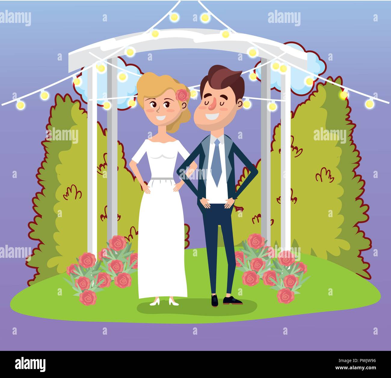 wedding card design cartoon Stock Vector Image & Art - Alamy
