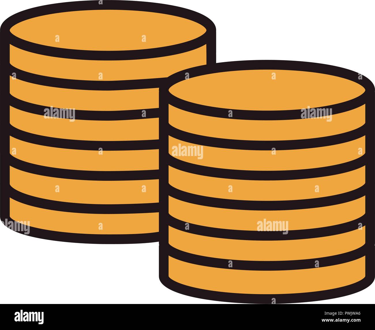 Coins stacked symbol vector illustration graphic design Stock Vector ...