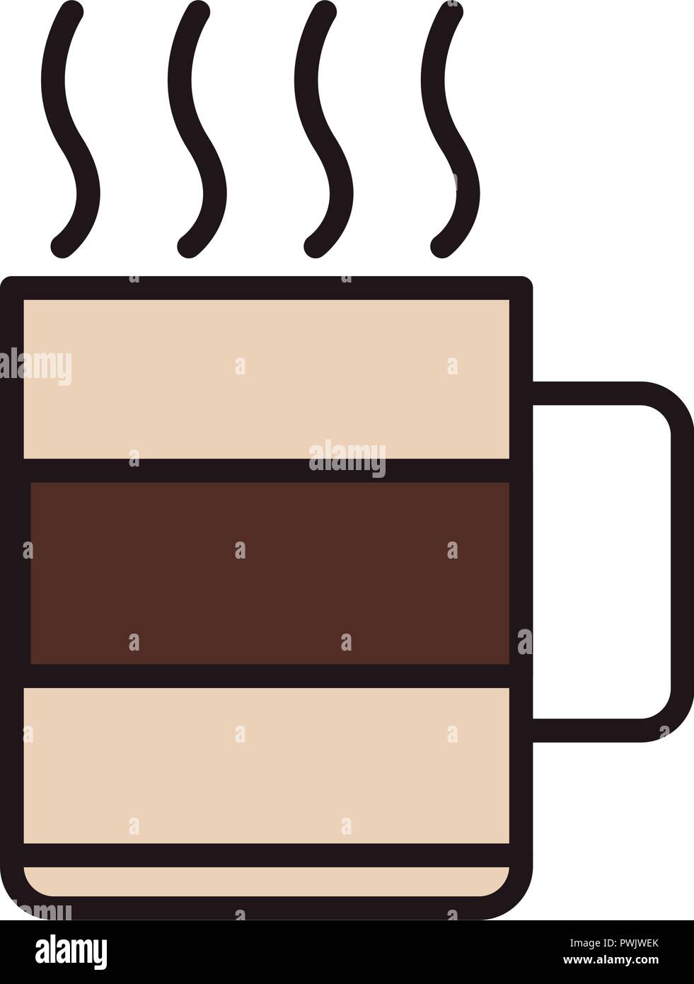 Hot coffeee cup vector illustration graphic design Stock Vector Image ...