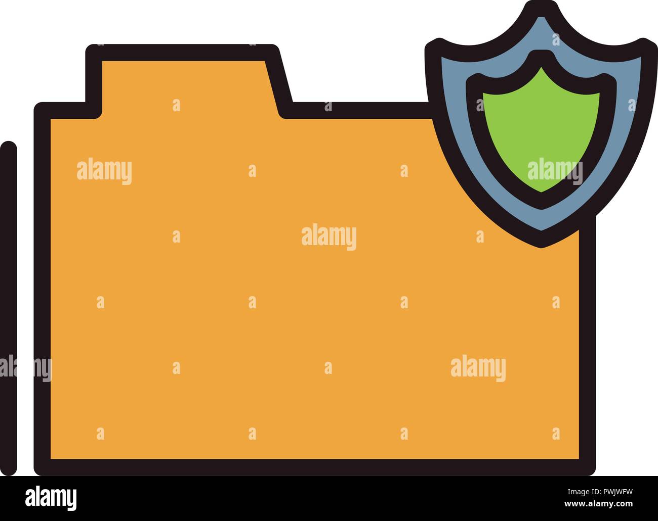Folder security sytem vector illustration graphic design Stock Vector ...