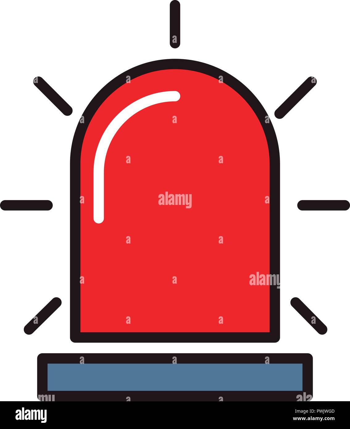 Siren alarm symbol vector illustration graphic design Stock Vector ...