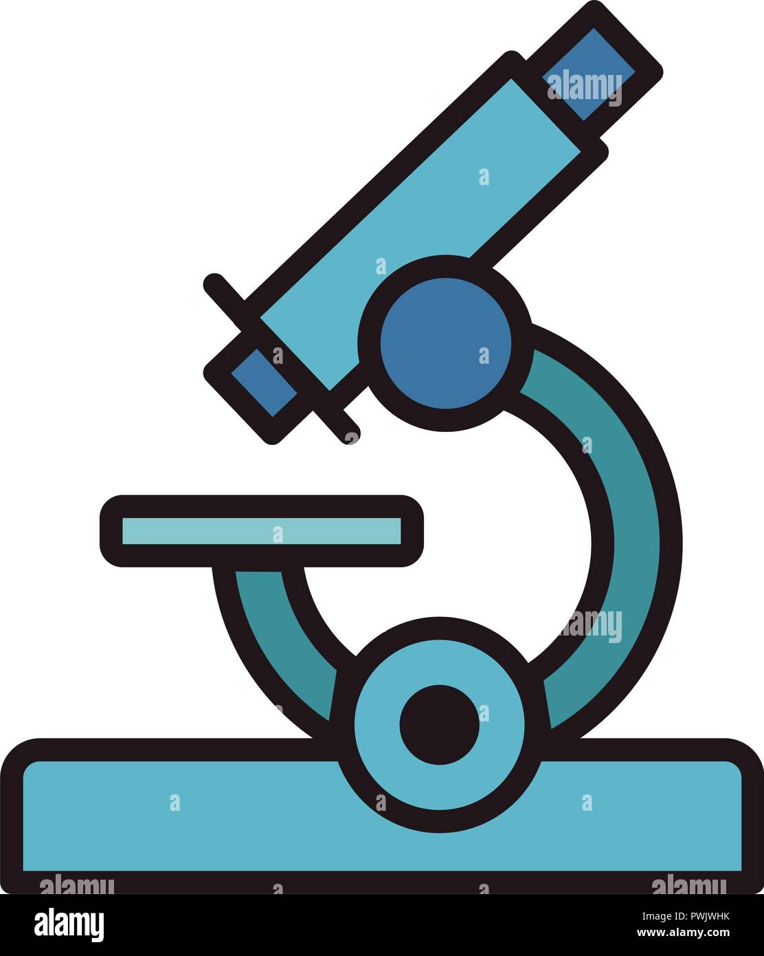 Microscope scientific symbol vector illustration graphic design Stock ...