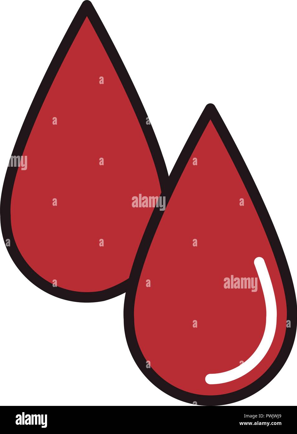 Blood drops symbol vector illustration graphic design Stock Vector ...