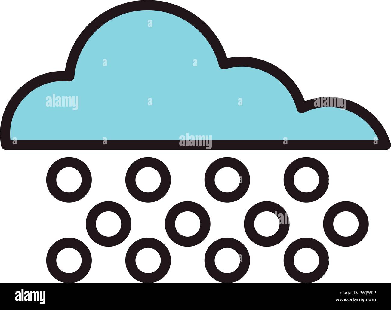 Snowy weather symbol vector illustration graphic design Stock Vector ...